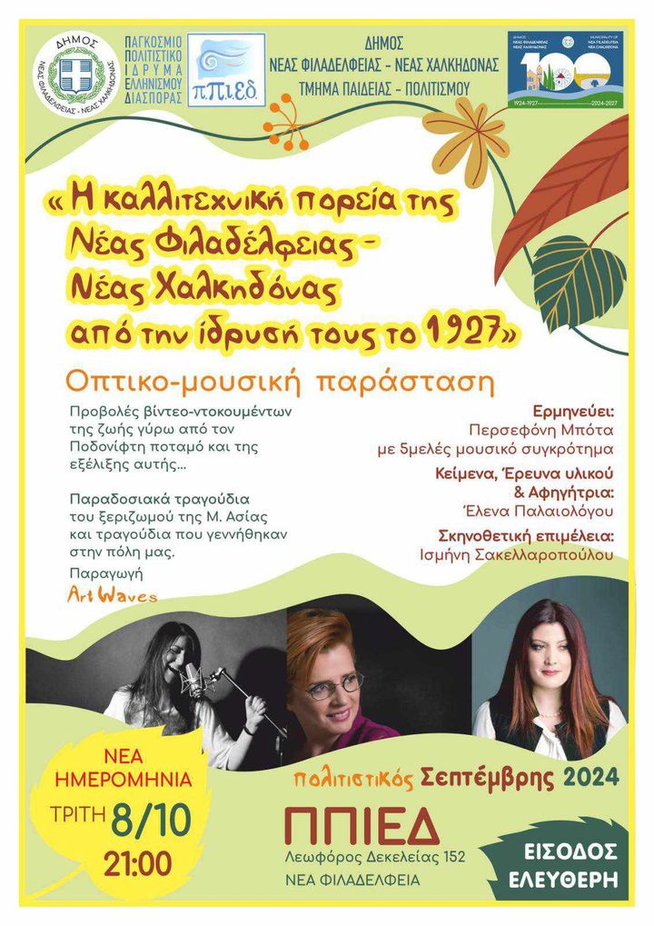 Η καλλιτεχνική πορεία της Νέας Φιλαδέλφειας - Νέας Χαλκηδόνας από την ...